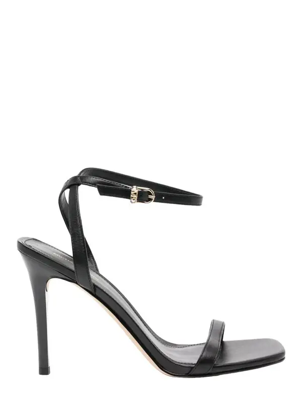 Michael Kors 105mm Liana Leather Sandals - Black