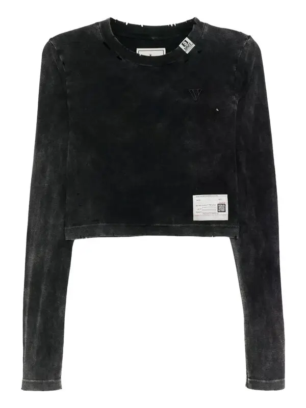 Mihara Yasuhiro Logo-embroidered T-shirt - Black