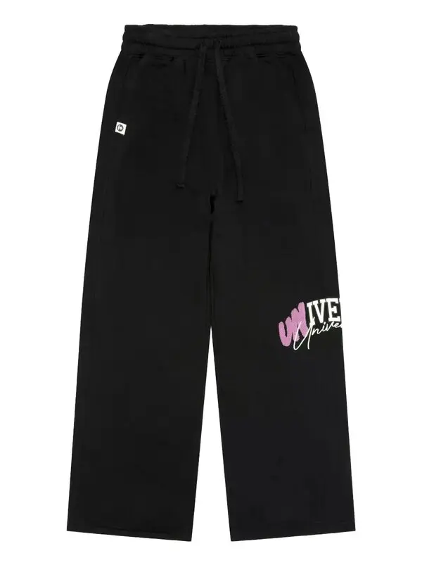 A BATHING APE Embroidered Logo Fleece Track Pants - Black