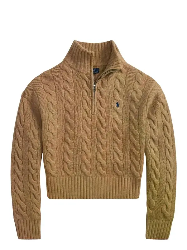 Polo Ralph Lauren Cable-knit Mock-neck Sweater - Neutrals