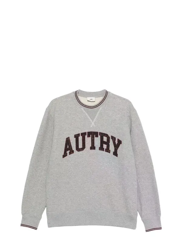 AUTRY Logo-embroidered Crew-neck Sweatshirt - Grey