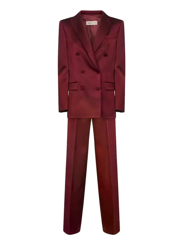 BLANCA VITA Peak-lapel Double-breasted Suit - Red