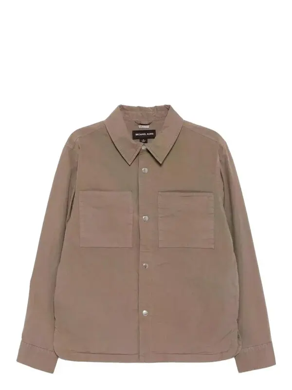 Michael Kors Poplin Shirt Jacket - Brown