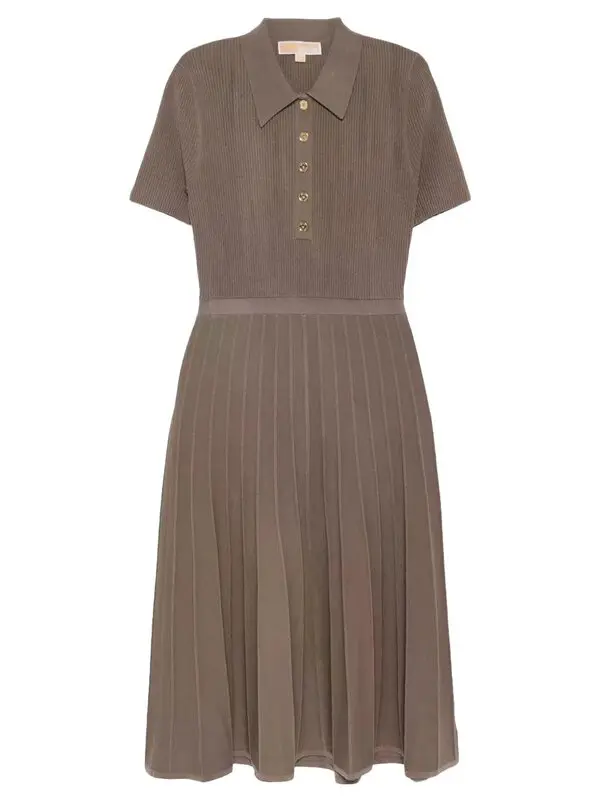 Michael Kors Knitted Polo Dress - Brown