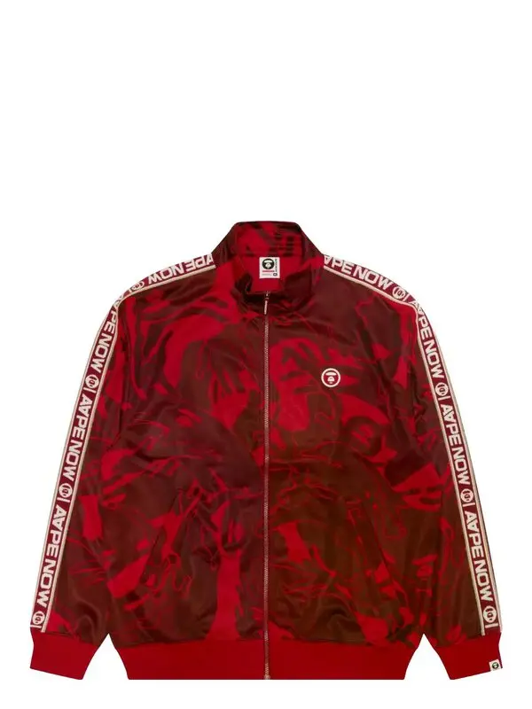 AAPE BY *A BATHING APE Embroidered Lettering Bomber Jacket - Red