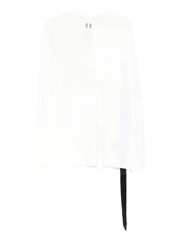 Rick Owens Long-sleeve Tie-detail T-shirt - White