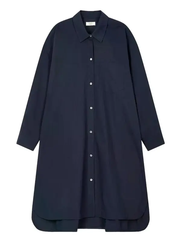 STUDIO TOMBOY Long-sleeve Shirt Dress - Blue