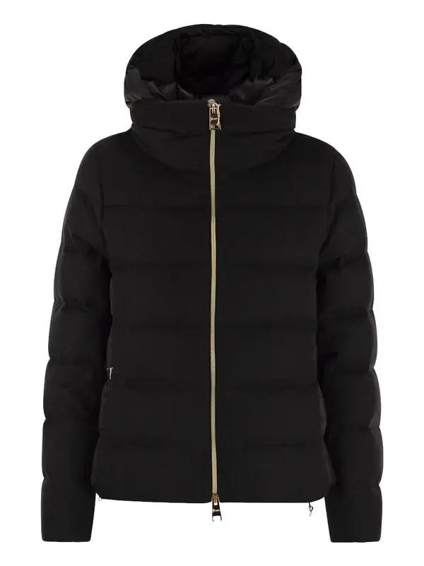 Herno Silk And Cashmere Down Jacket - Black