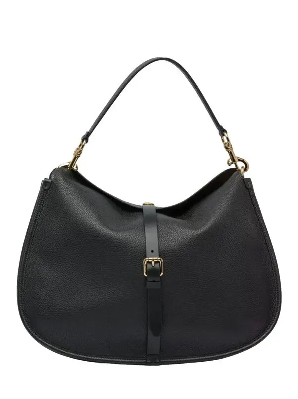 Etro Buckle-fastening Leather Shoulder Bag - Black