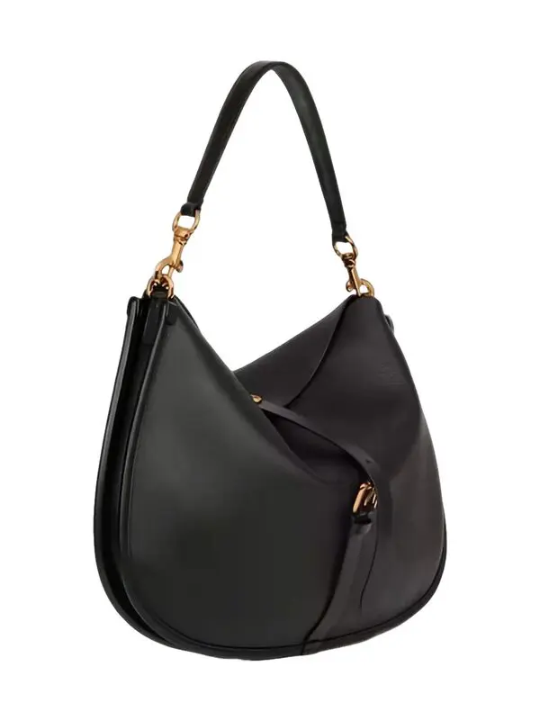 Etro Buckle-fastening Leather Shoulder Bag - Black
