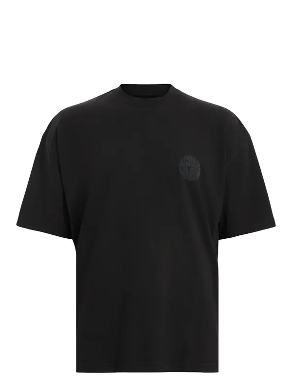 ALLSAINTS Organic Cotton Waved T-shirt - Black