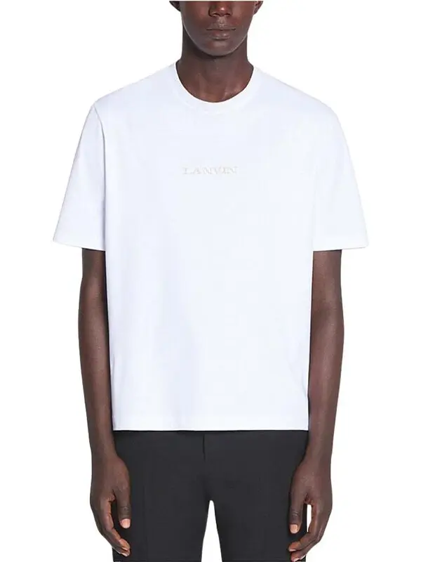 LANVIN Embroidered T-shirt - Optic White