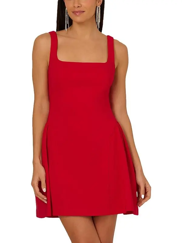 LIV FOSTER Crepe Mini Dress - Red Ruby