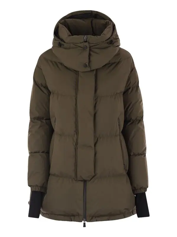 Herno Medium 2-layer Hooded Down Jacket - Wood