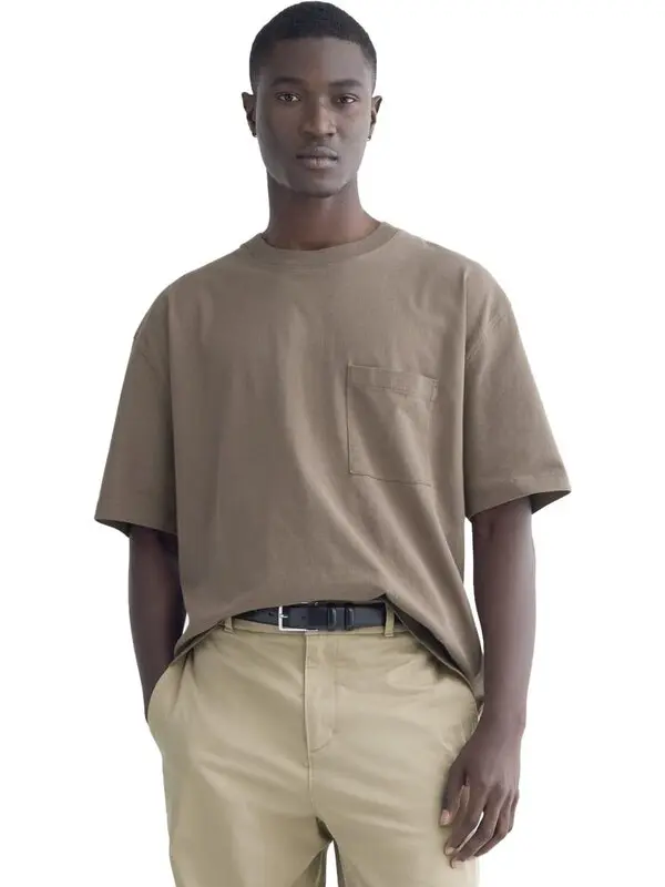 Everlane Oversized Midweight Tshirt - Deep Taupe