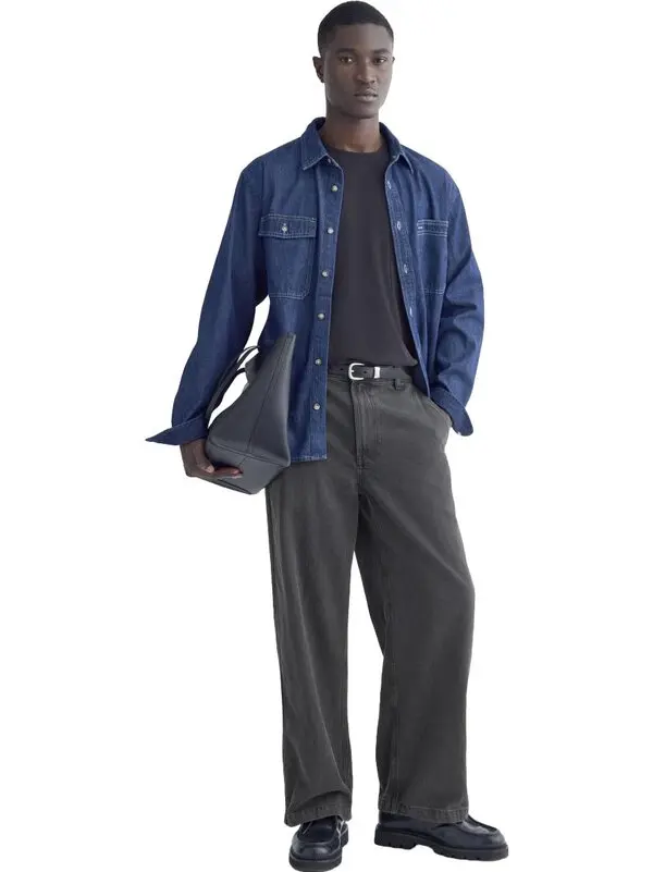 Everlane Baggy Rigid Jean, " Inseam - Washed Black