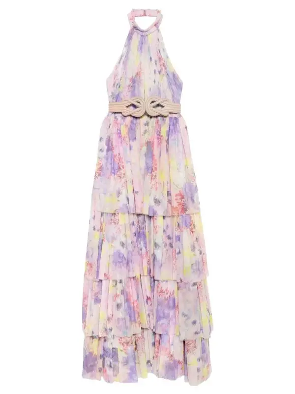 SAIID KOBEISY Layered Pleated Dress - Pink