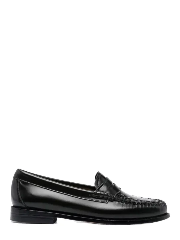 G.H.BASS Weejuns Woven Penny Loafers - Black