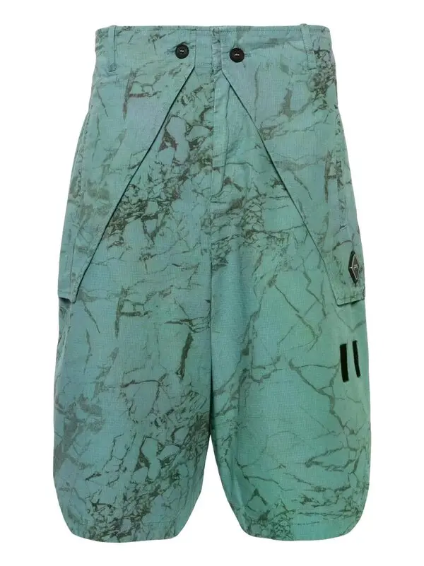 A-COLD-WALL* Abstract-print Cargo Shorts - Green