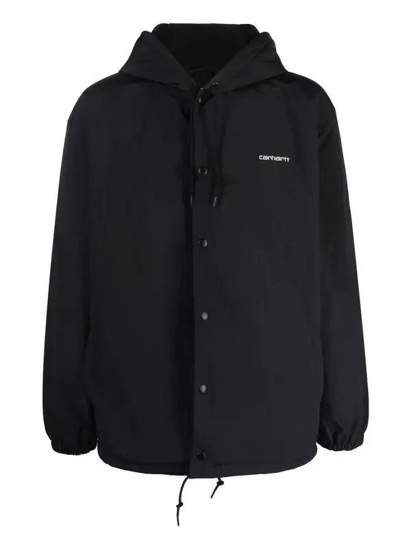 Carhartt Work In Progress Logo-embroidered Hooded Jacket - Black
