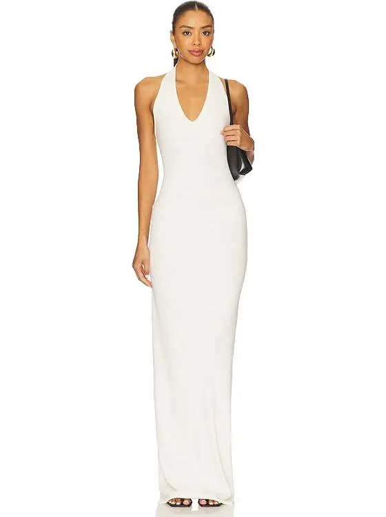 Eterne Halter Maxi Dress - Cream