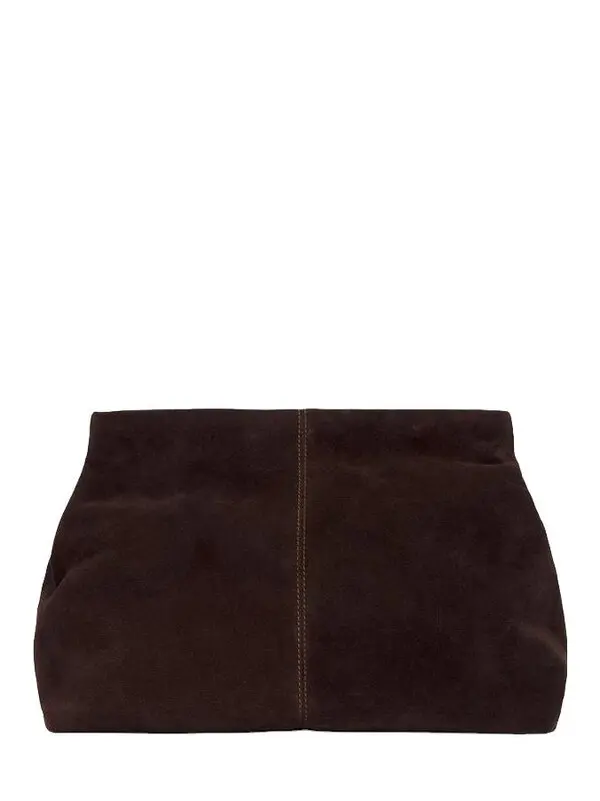 FLATTERED Clay Clutch - Suede Chocolate