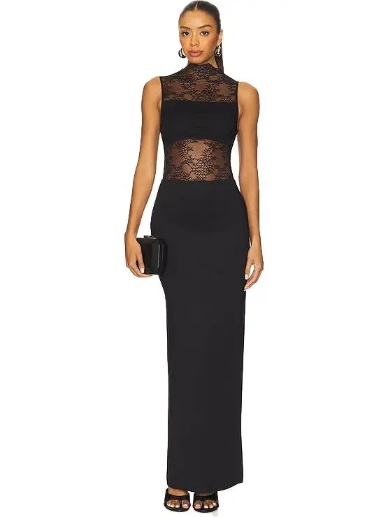 Alice + Olivia Nichol Maxi Dress With Bandeau - Black