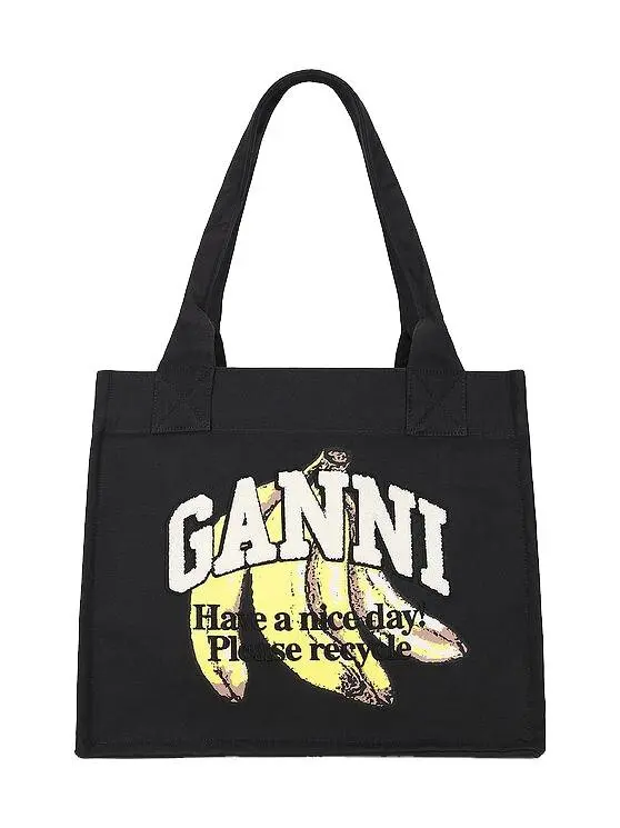GANNI Large Easy Shopper - Black
