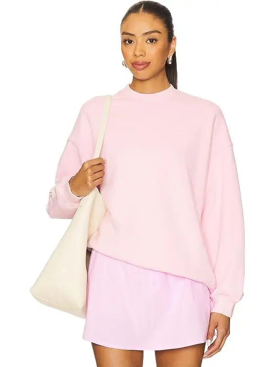 ELEVEN ELEVEN Oversized Crew Sweatshirt - Peony