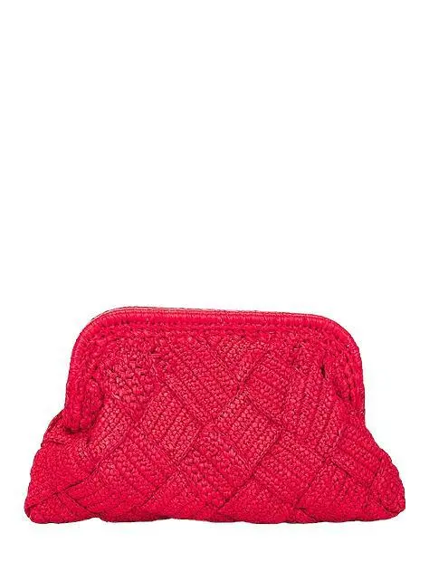 BTB LOS ANGELES Gigi Framed Clutch - Red
