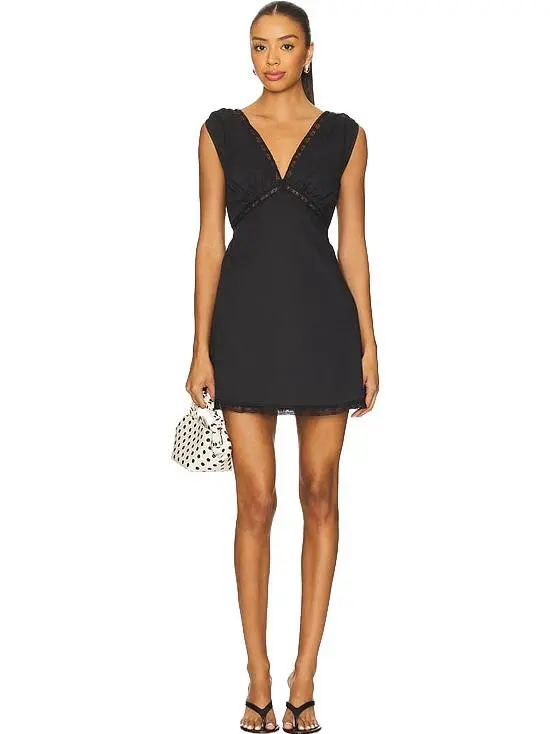 Faithfull The Brand Denise Mini Dress - Black
