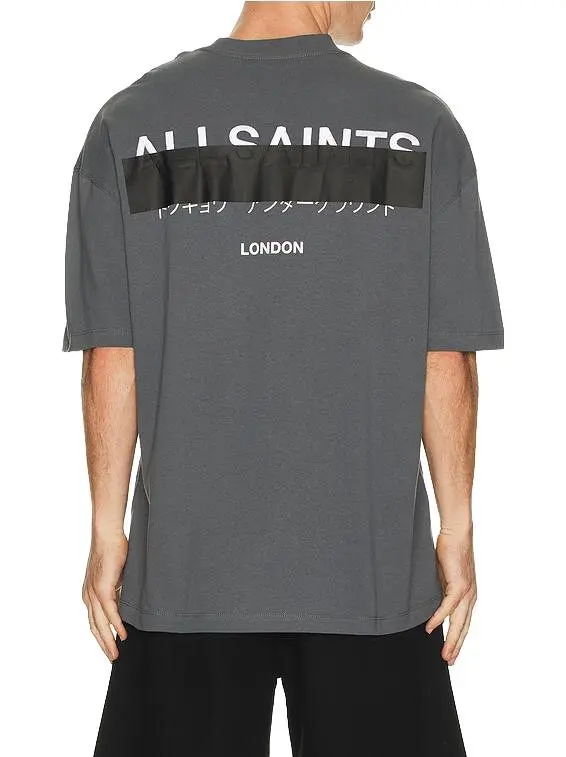 ALLSAINTS Redact Tee In Blue - Parma Blue