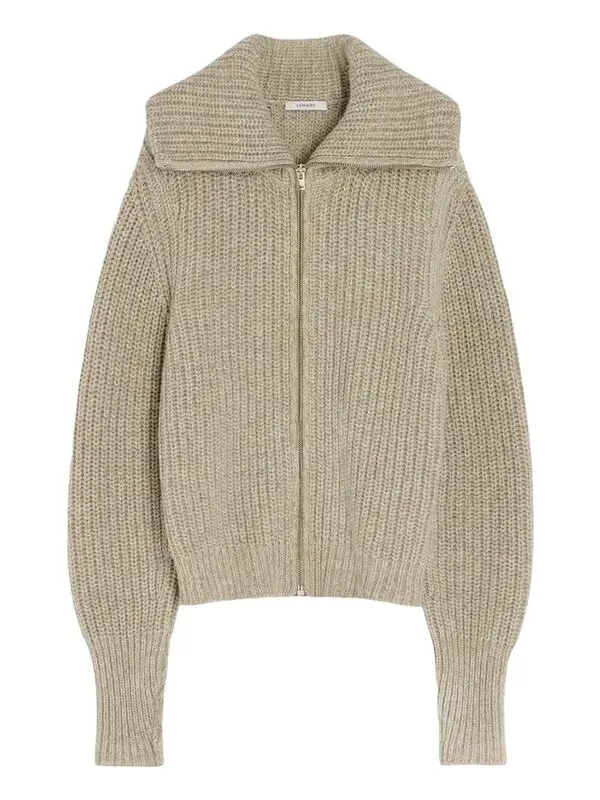 LEMAIRE Zipped Alpaca Cardigan - Beige