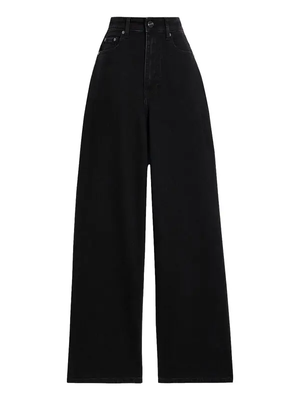 GANNI High-rise Wide-leg Jeans - Black