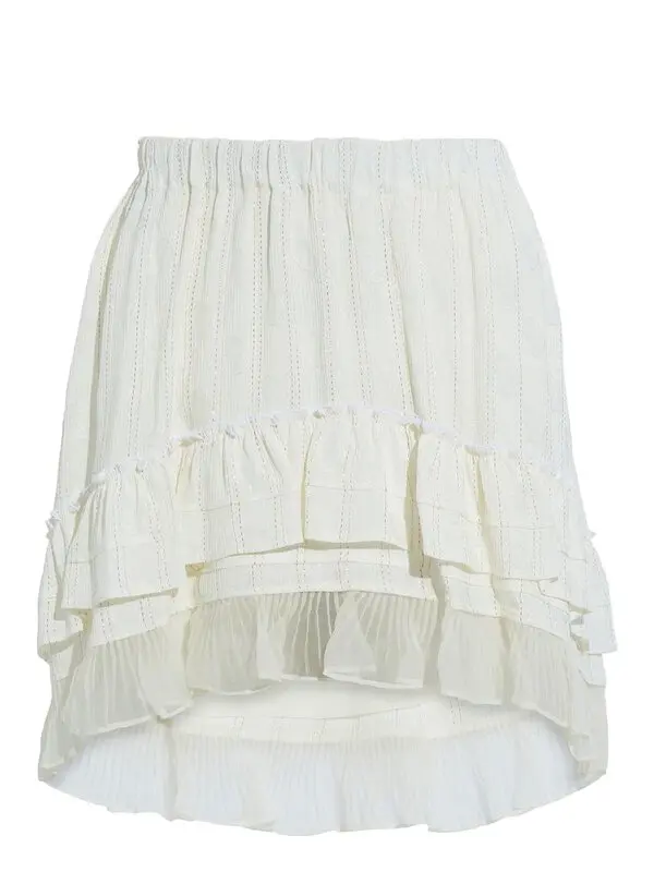 Isabel Marant Malou Ruffled Jacquard Mini Skirt - Ecru
