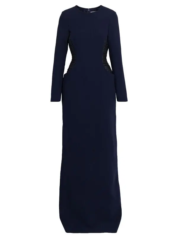 Gabriela Hearst Godzilla Braid-trimmed Maxi Dress - Midnight Blue