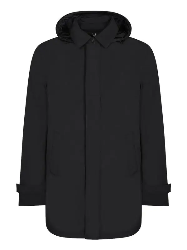 Herno Three-quarter Parka With Hood - Black
