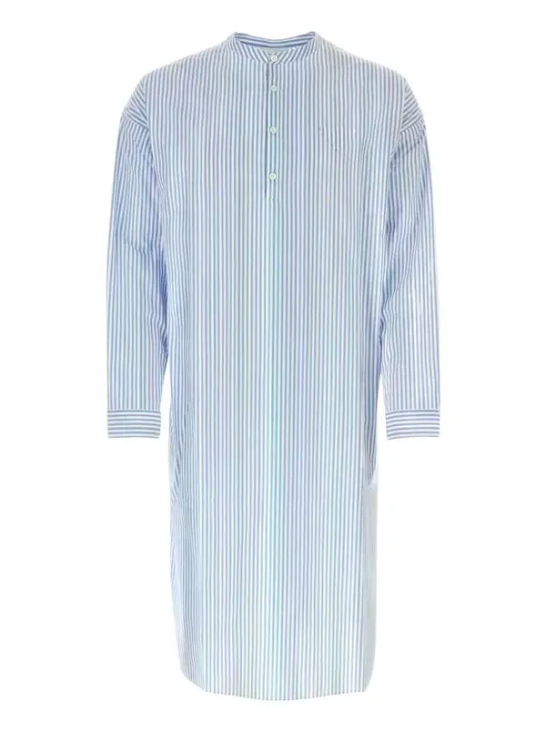 Prada Striped Cotton Shirt - Blue