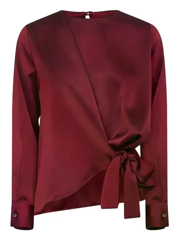 BLANCA VITA Asymmetric Wrap Top - Red