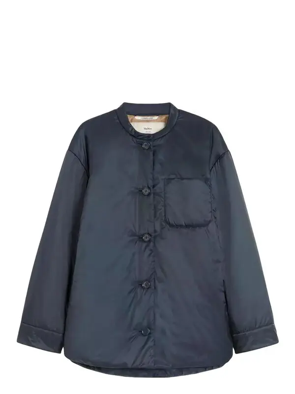 Max Mara Quilted Button-fastening Jacket - Blue