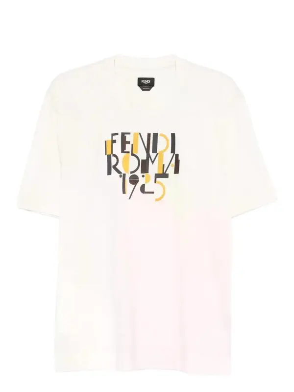 Fendi Roma 1925 Graphic T-shirt - Neutrals
