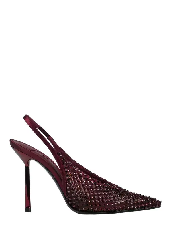 LE SILLA 100mm Gilda Crystal-embellished Slingback Pumps - Red