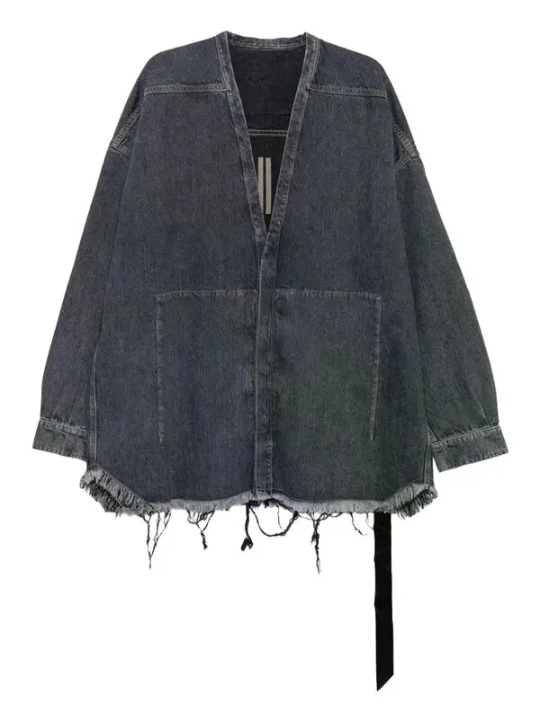 Rick Owens Cotton Denim Jacket - Grey
