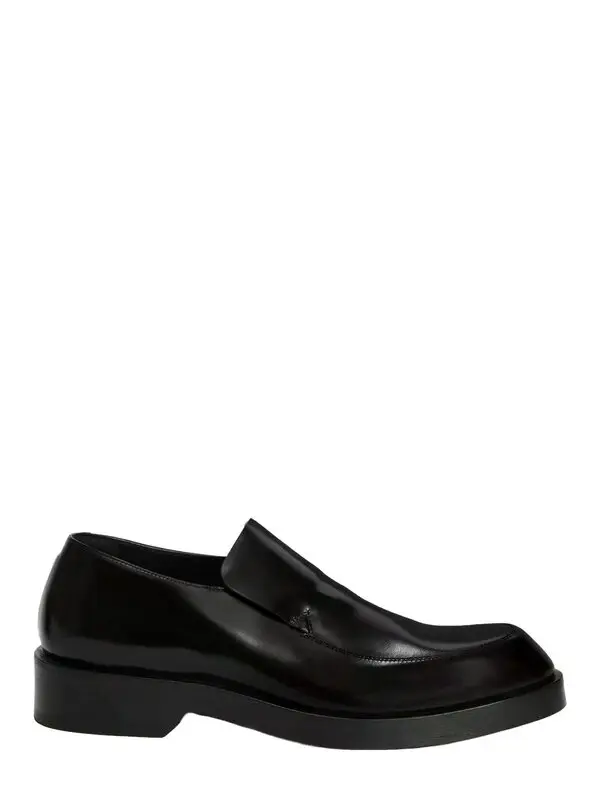 JIL SANDER Round-toe Leather Loafers - Black