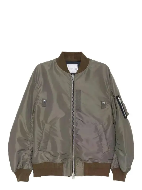 Sacai Twill Bomber Jacket - Green