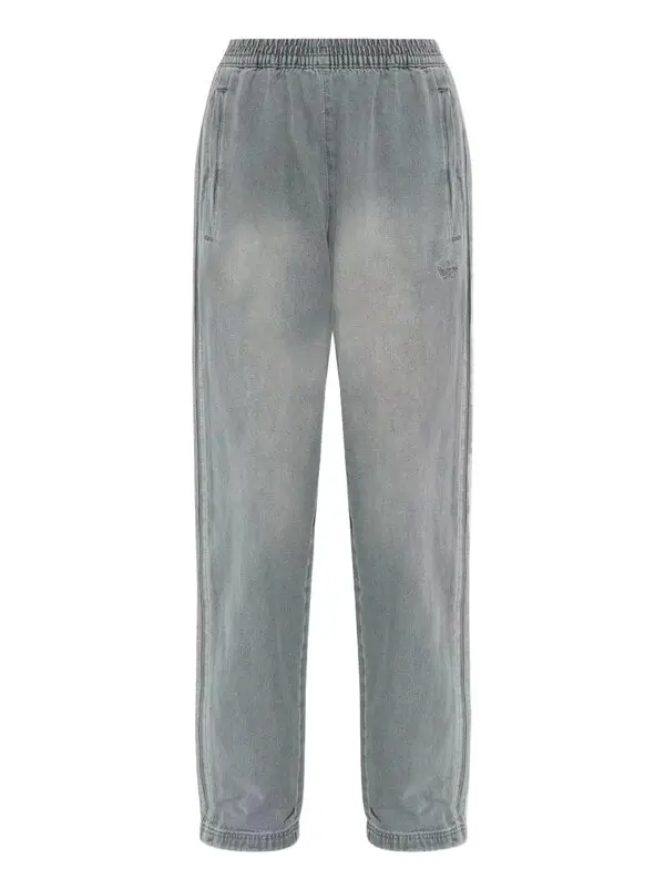 Adidas Side-stripe Cotton Trousers - Grey