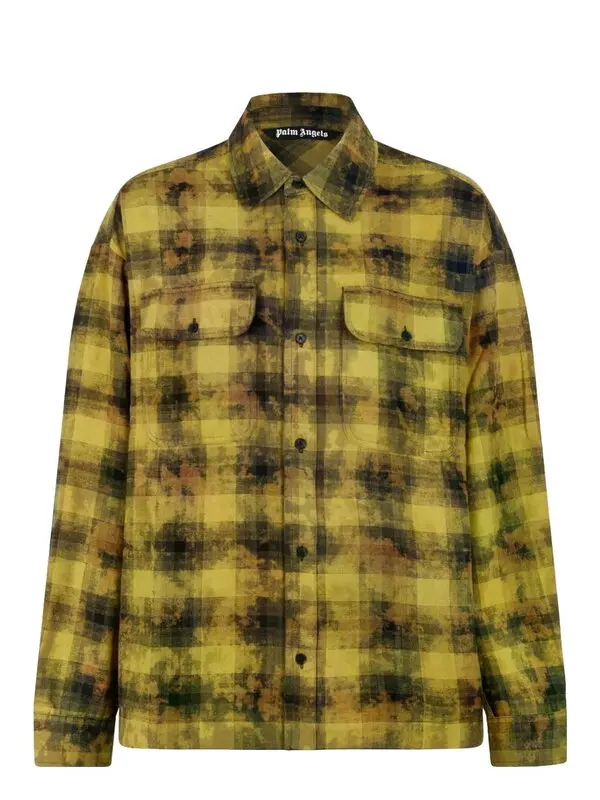 Palm Angels Checked Shirt - Yellow