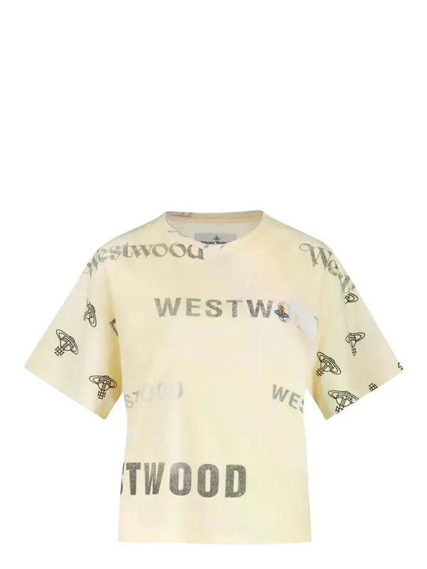VIVIENNE WESTWOOD Orb-logo Cotton Shirt - Yellow