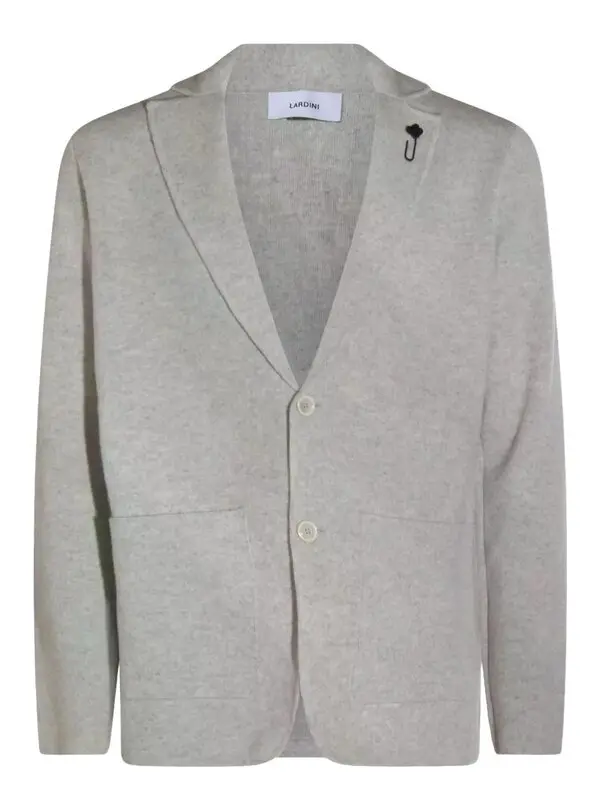 LARDINI Flower-embellished Cardigan - Grey