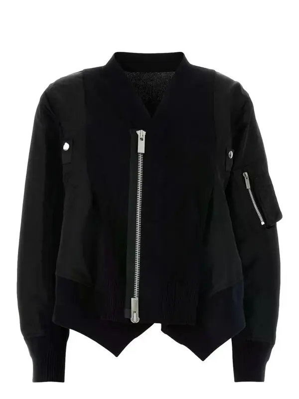 Sacai Cotton-blend Bomber Jacket - Black